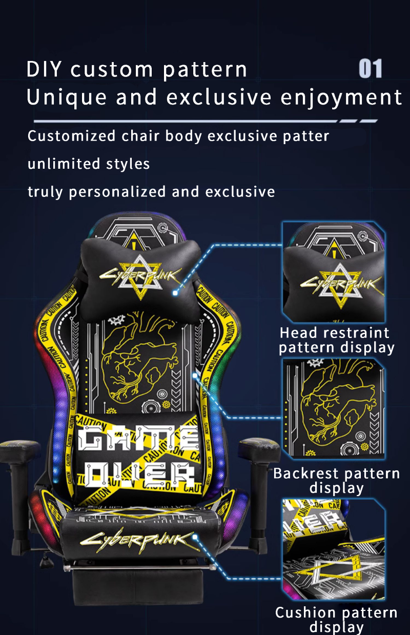 Black 2 Gaming Chair Custom Gaming Chair